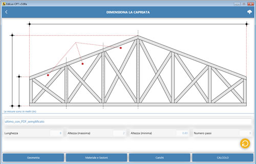 Calcolo Capriate in Legno e Acciaio - EdiLus-CPT PRO - ACCA software