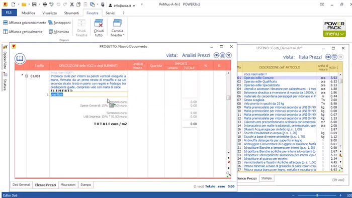 Software Analisi Prezzi - PriMus-A - ACCA software