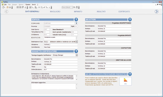 Software Certificazione Energetica - TerMus - ACCA software